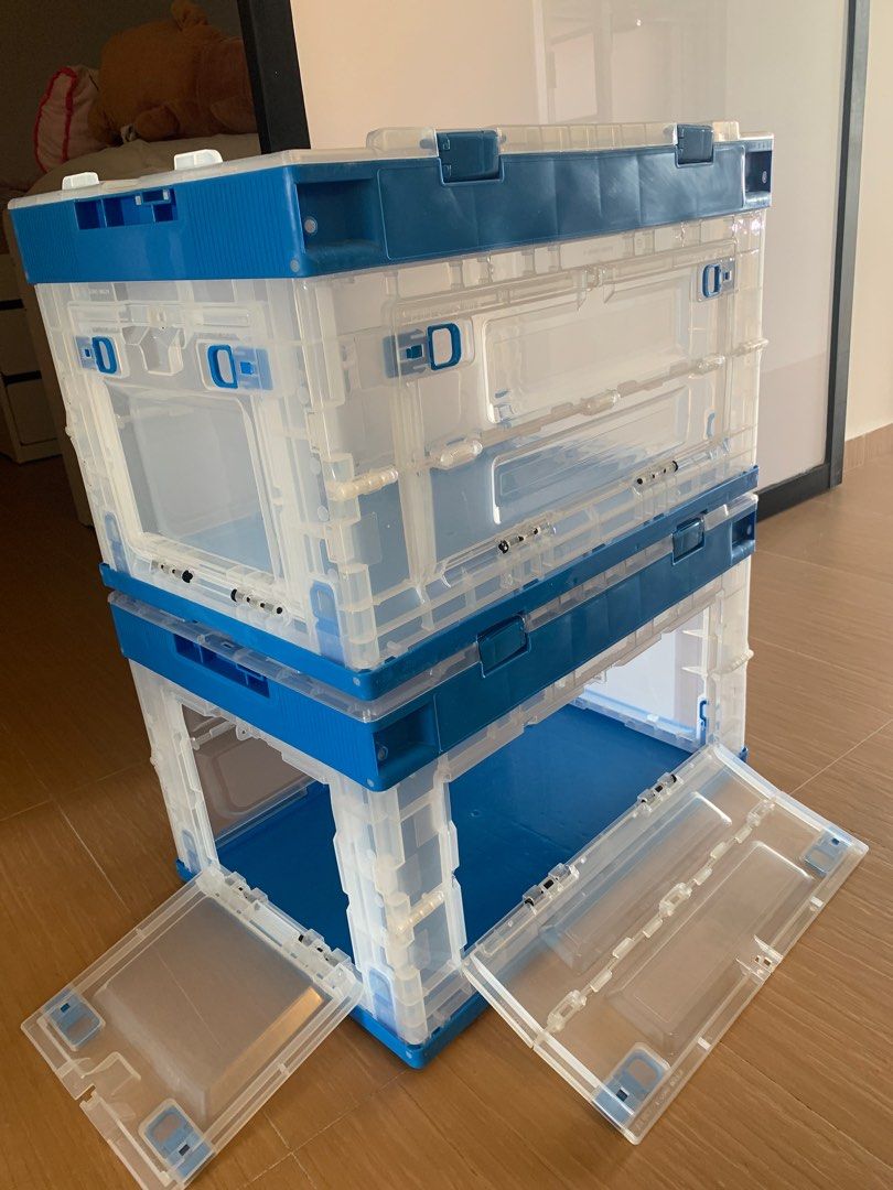 Toyogo Storage Boxes Collapsible Stackable, Furniture & Home Living ...