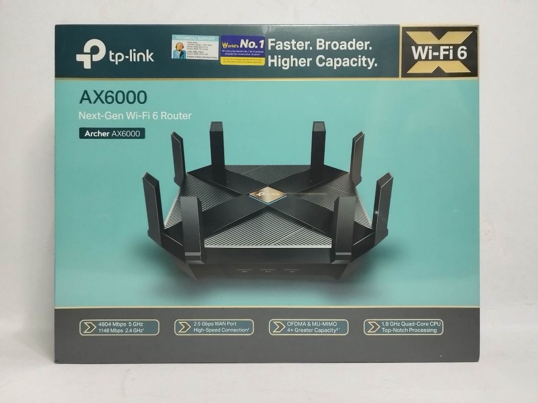 TP-LINK Archer AX6000 Next-Gen Wi-Fi 6 Router, Computers & Tech, Parts ...