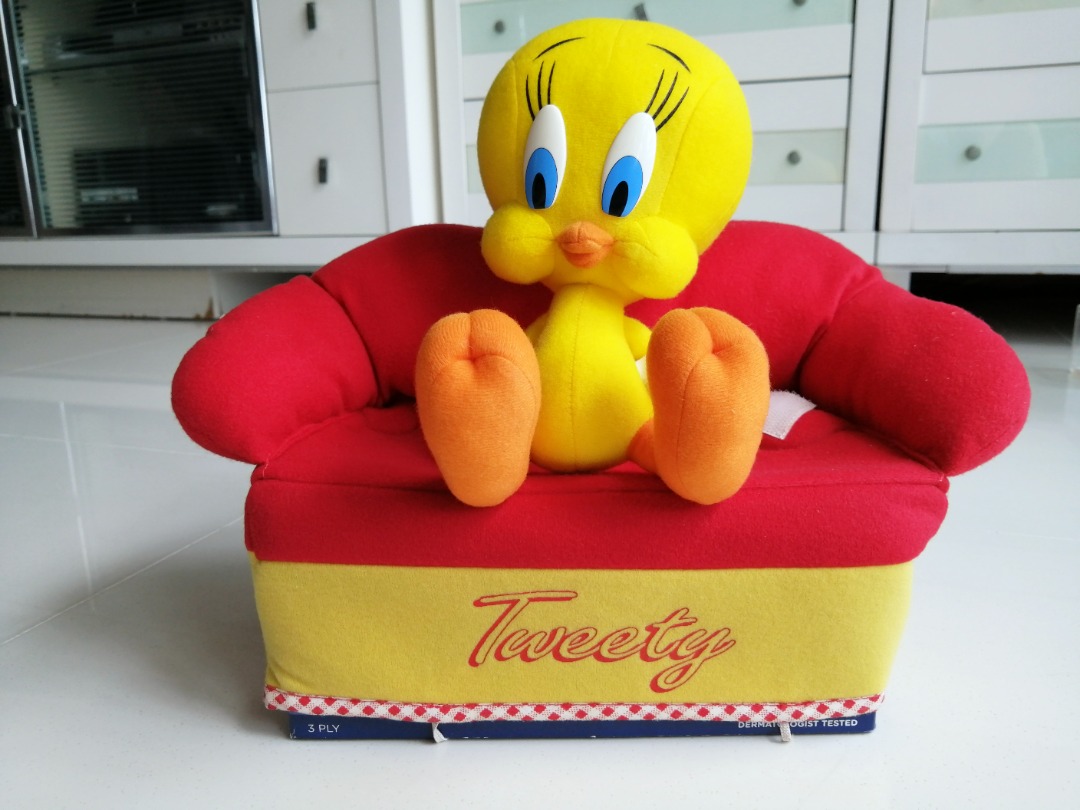 TWEETY Tissue Box Cover. Large Cute Tweety Bird., Furniture & Home ...