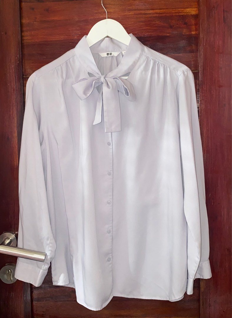 Uniqlo Formal Blouse , Women's Fashion, Tops, Longsleeves on Carousell