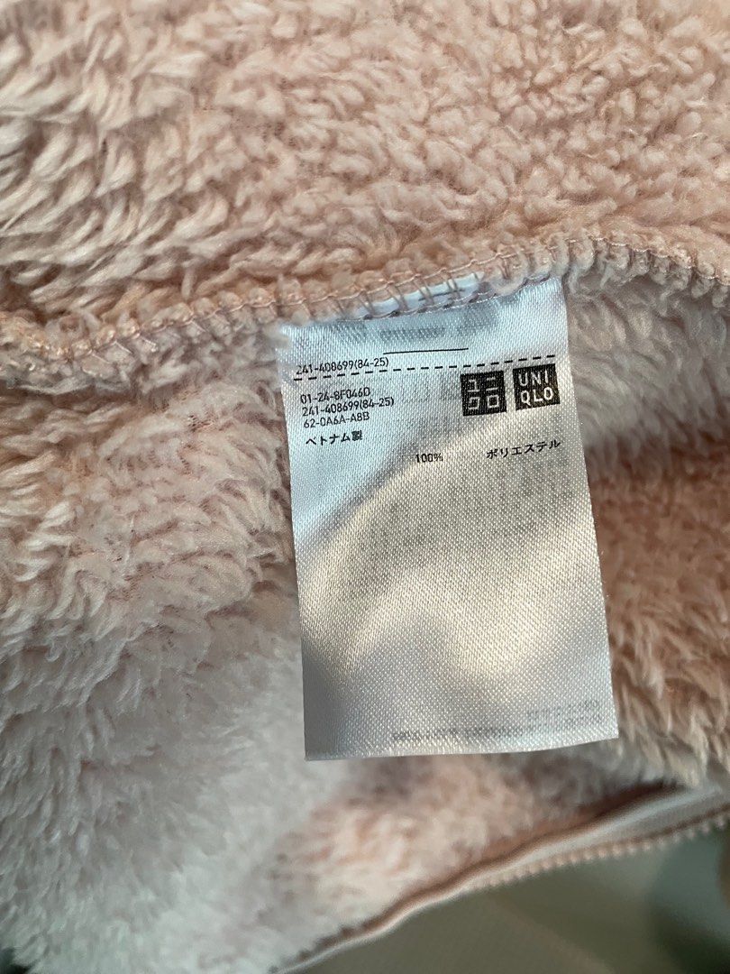 Uniqlo Teddy Bear Jacket Pale Pink, Women's Fashion, Coats, Jackets and ...