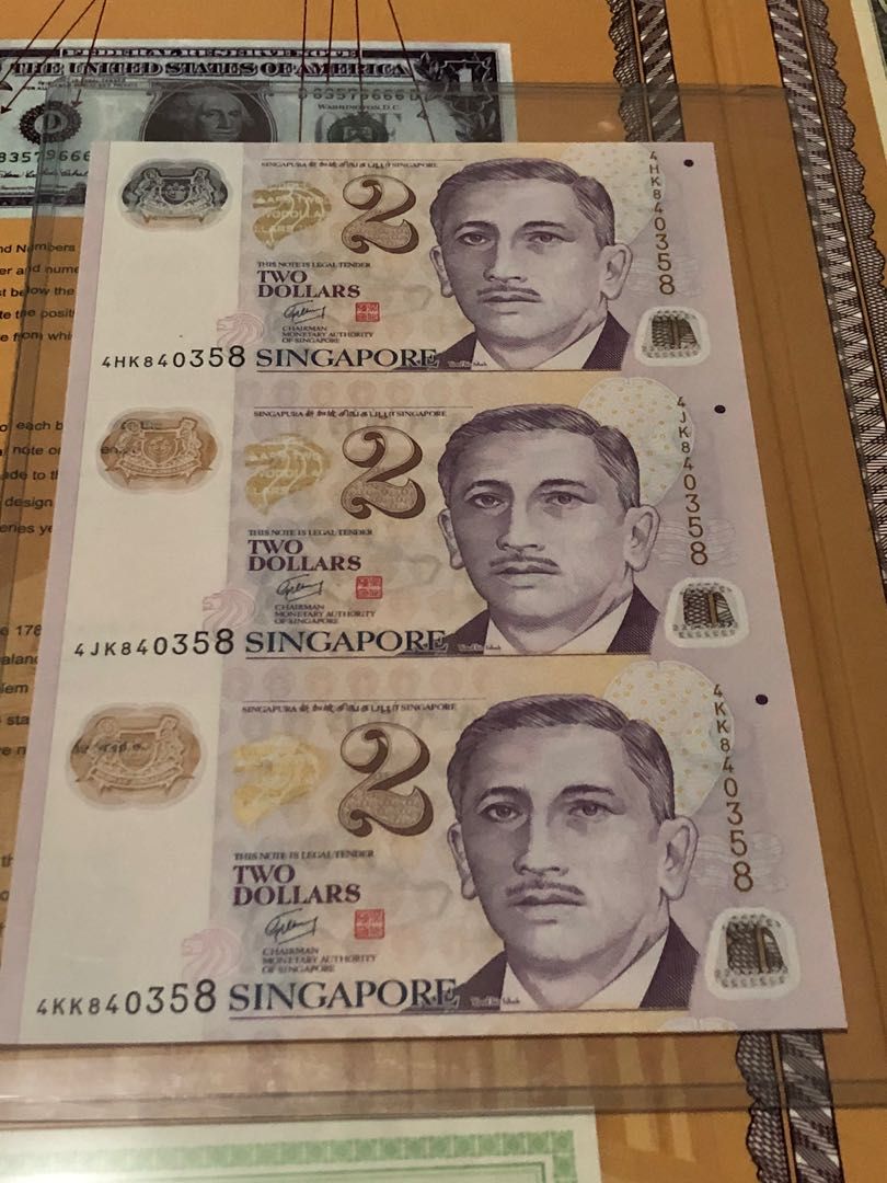USD 1 & SGD 2 uncut, Hobbies & Toys, Memorabilia & Collectibles ...