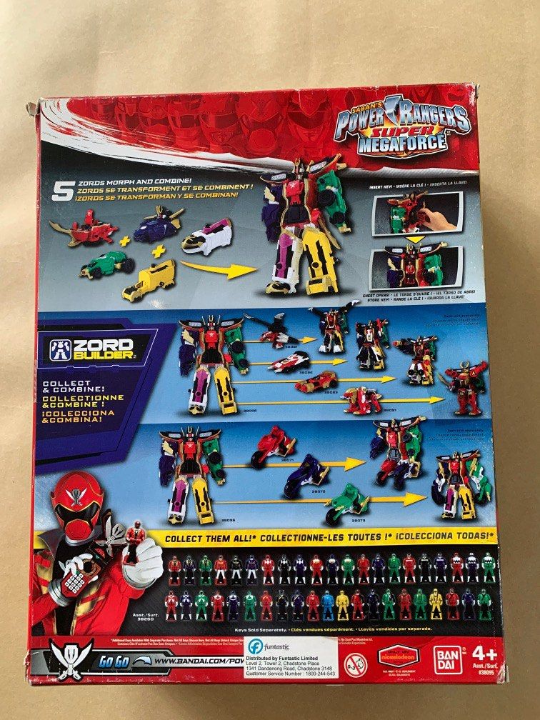 Vintage (BN) Power Rangers Super Megaforce Zord Builder, Hobbies & Toys ...