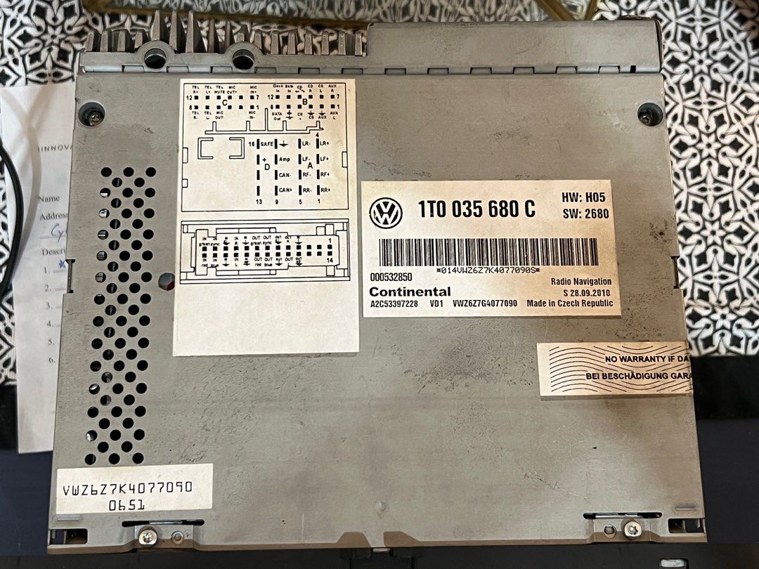 Volkswagen Golf R Head unit, Auto Accessories on Carousell