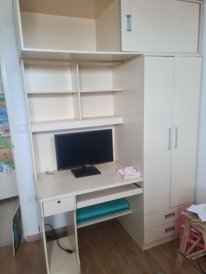 Wardrobe attached with Study table or Just Wardrobe alone, Furniture ...