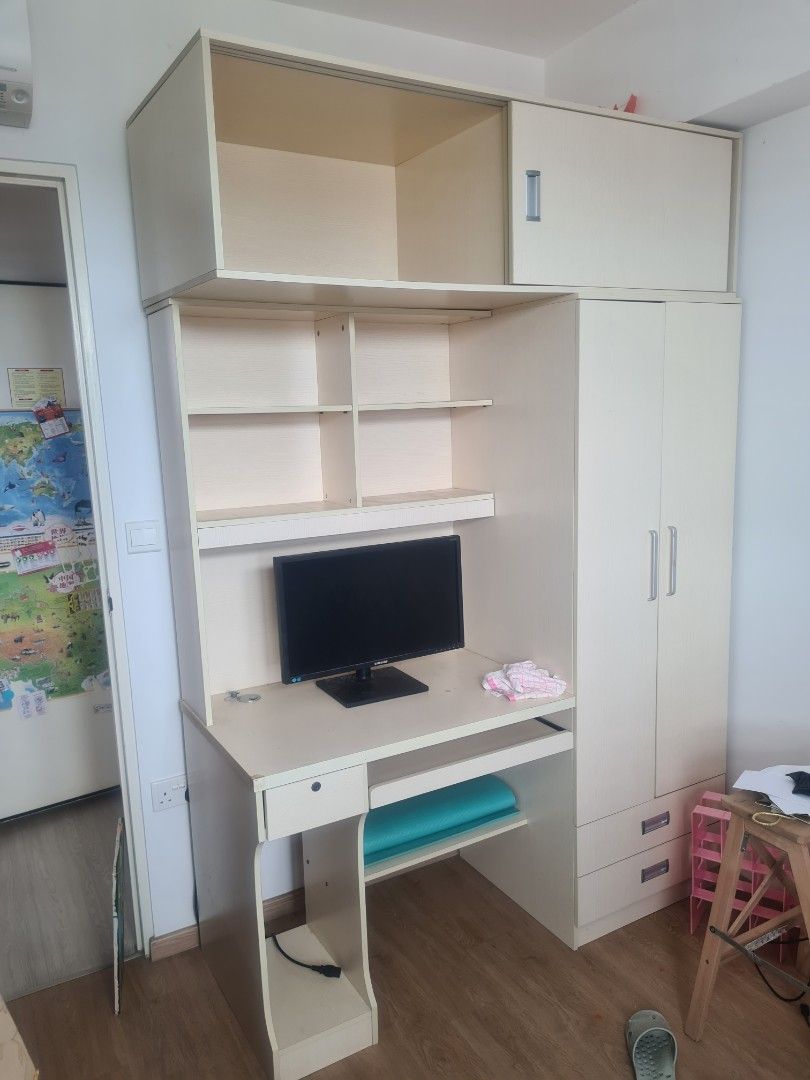 Wardrobe attached with Study table or Just Wardrobe alone, Furniture ...