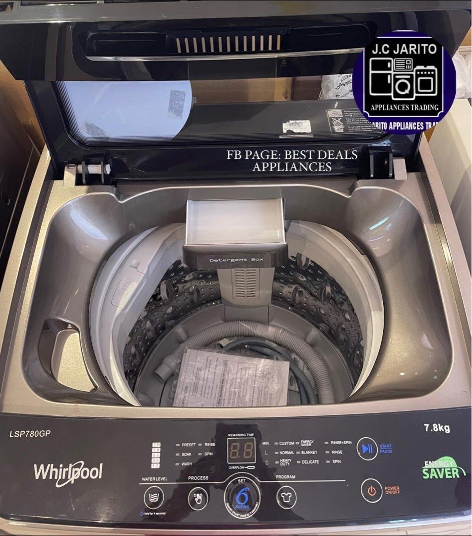 WHIRLPOOL FULLY AUTOMATIC WASHING MACHINE 7.8kg, TV & Home Appliances ...
