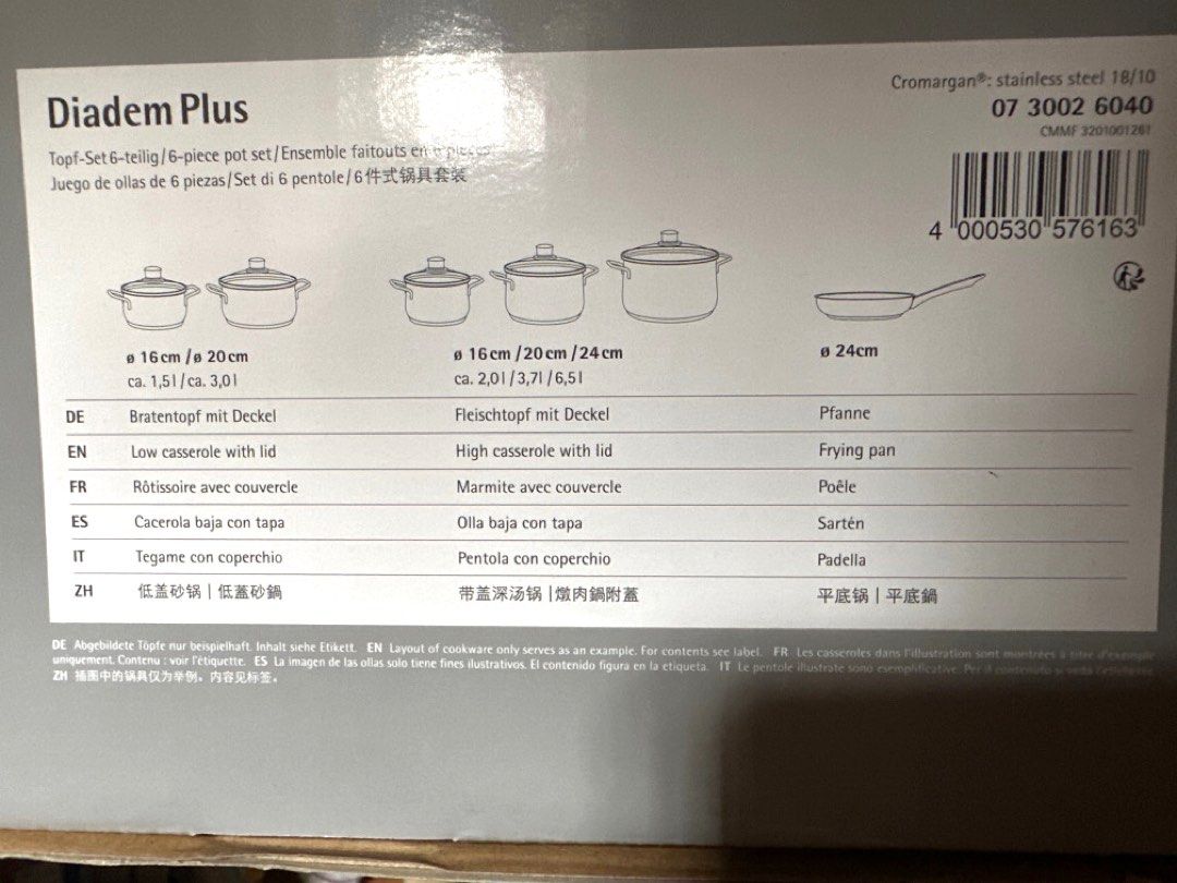 WMF Pot set, TV & Home Appliances, Kitchen Appliances, Kettles ...