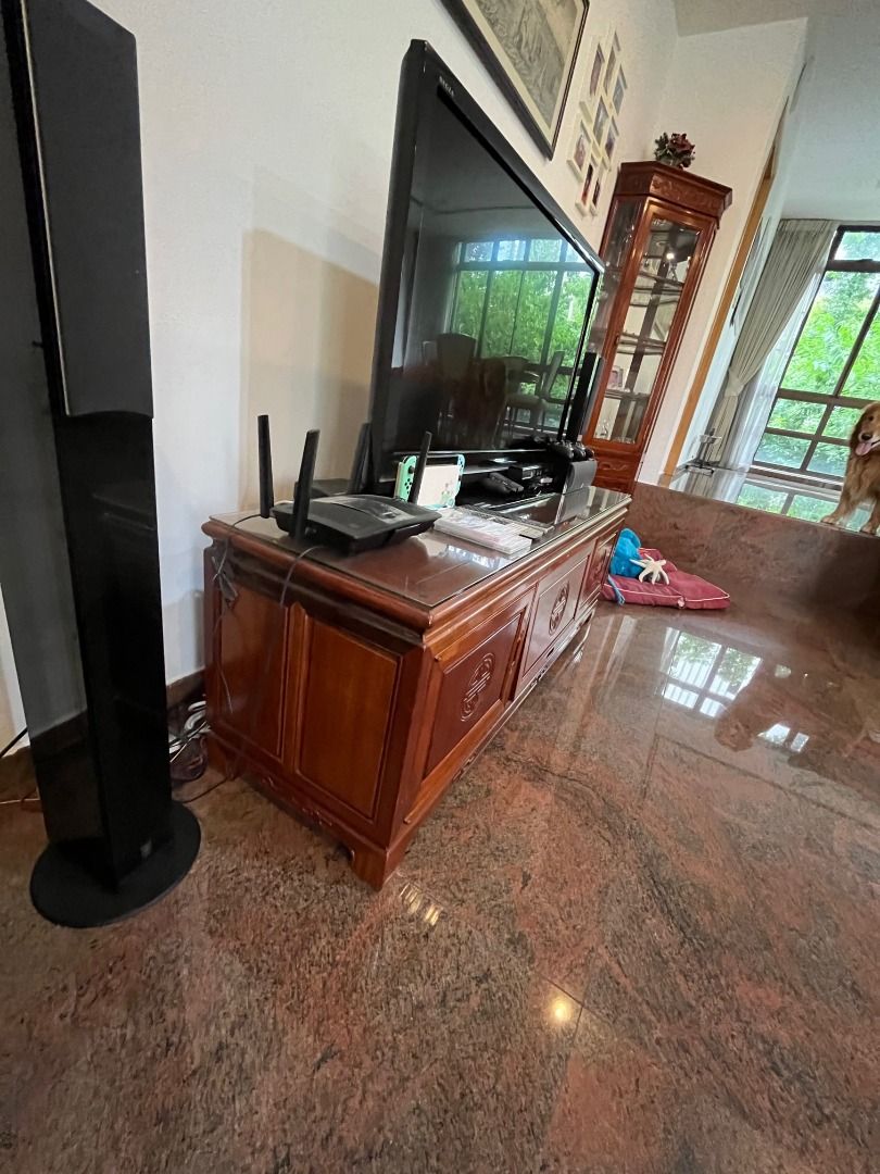 wooden chinese TV console, Furniture & Home Living, Furniture, TV ...