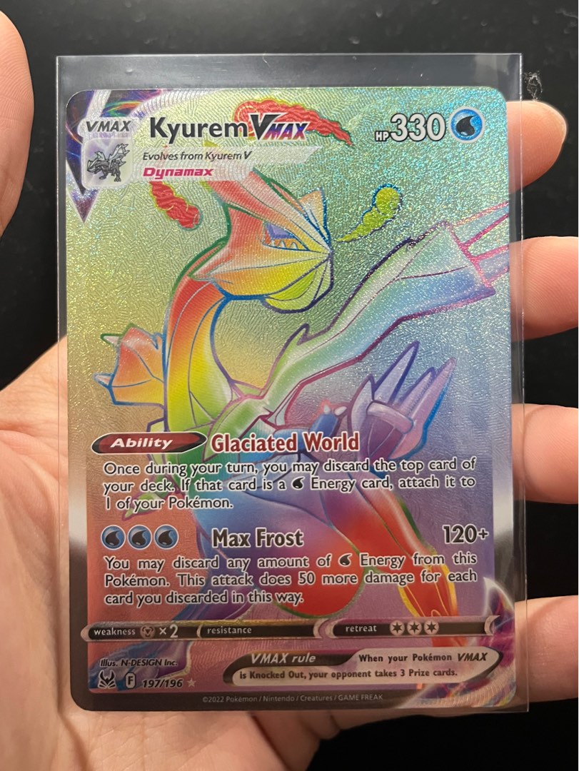 [WTS] Kyurem VMax 197/196 SR Rainbow Rare Lost Origin Ultra Rare Single Pokemon TCG, Hobbies ...