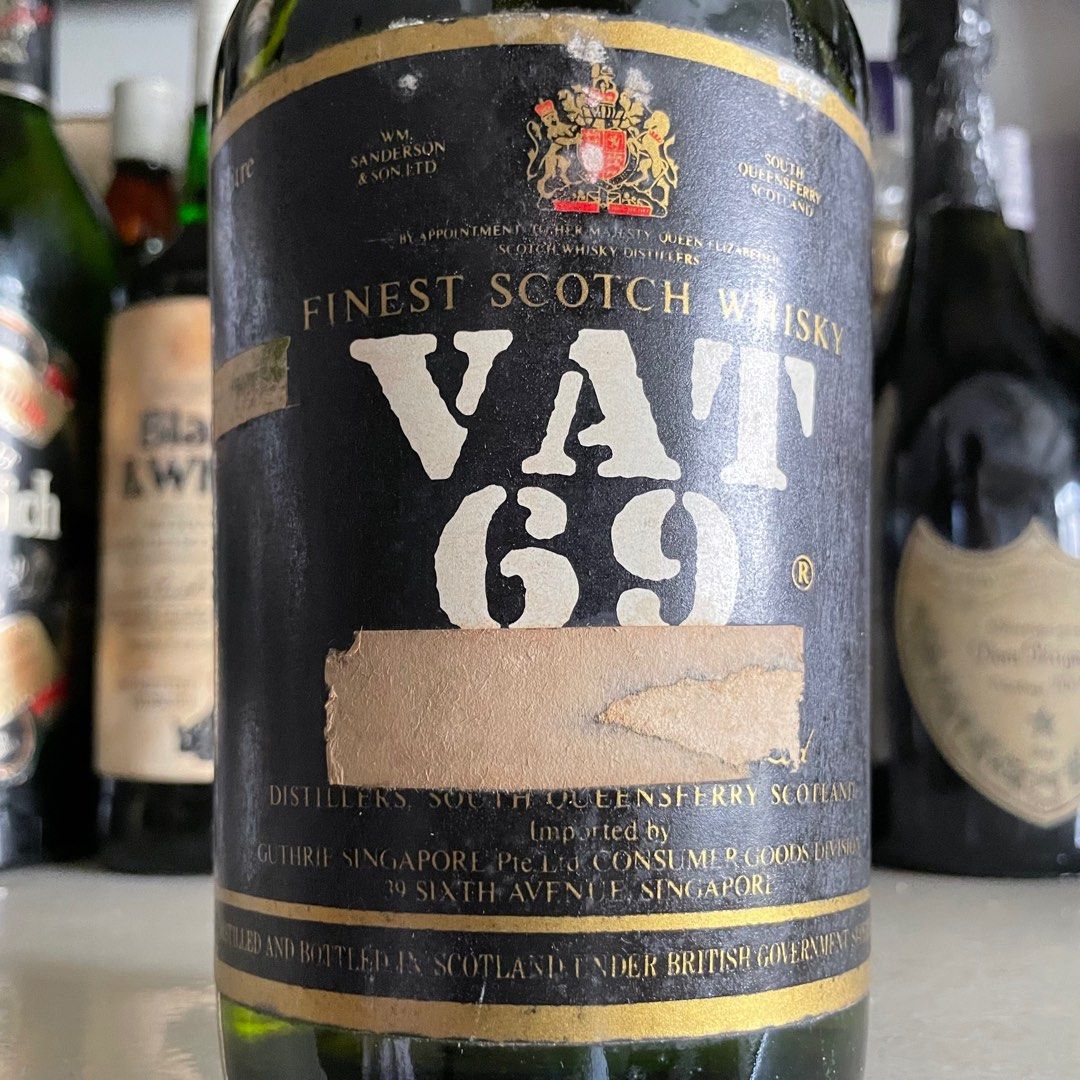 1L Vat 69 nice whisky vintage blended scotch 1000ml, Food & Drinks, Beverages on Carousell