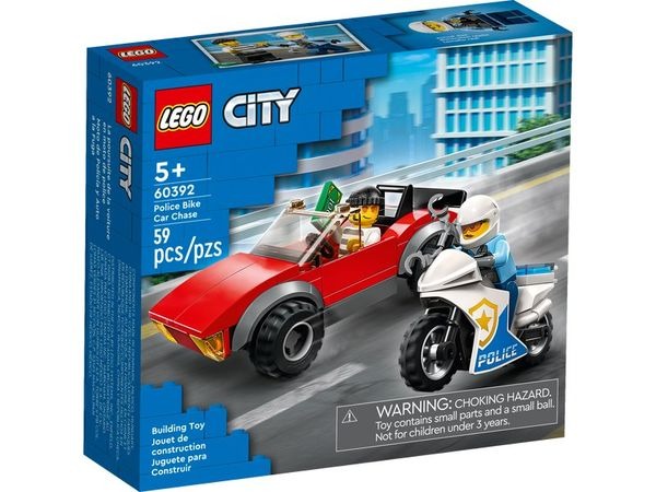 [預訂2303] LEGO - 60392 City：Police Bike Car Chase 城市：警察電單車追逐, 興趣及遊戲, 玩具 ...
