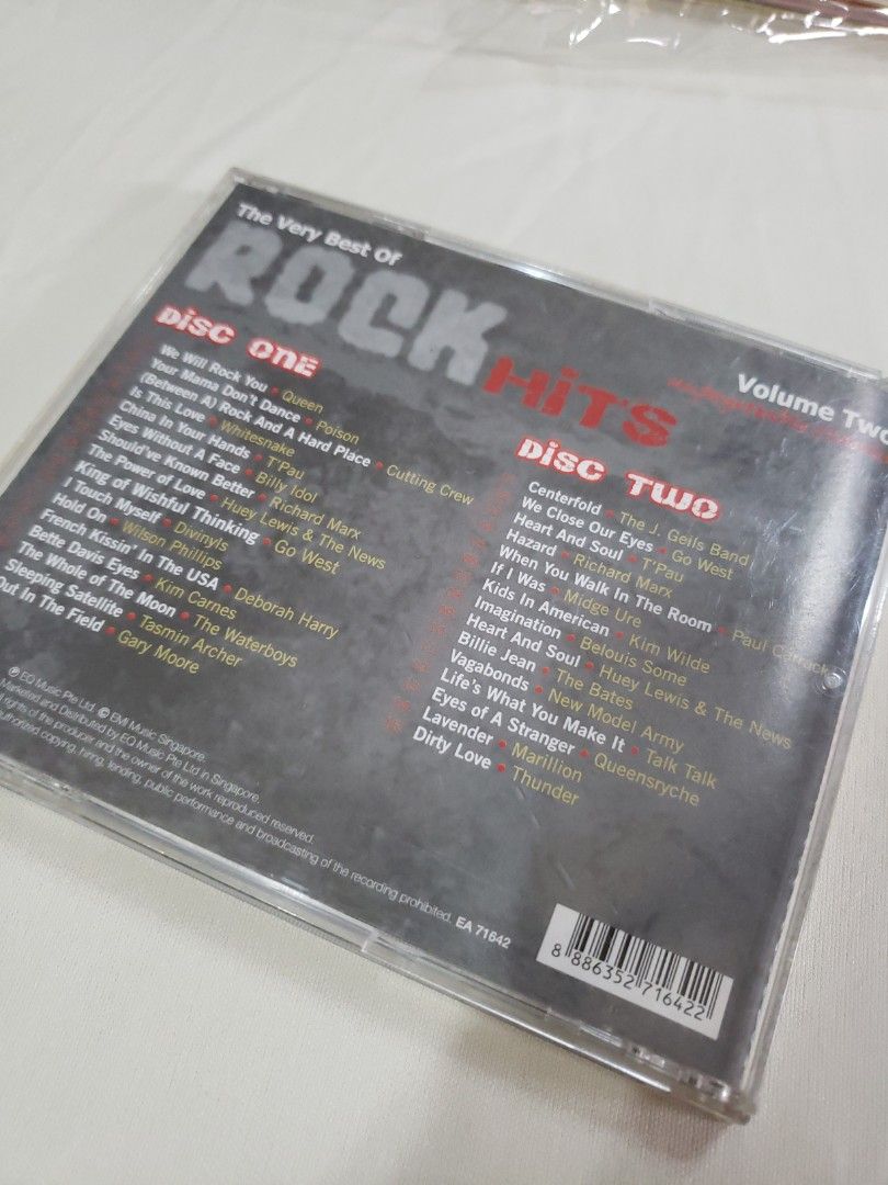 2 CD THE VERY BEST OF ROCK HITS VOL 2, Hobbies & Toys, Music & Media, CDs & DVDs on Carousell