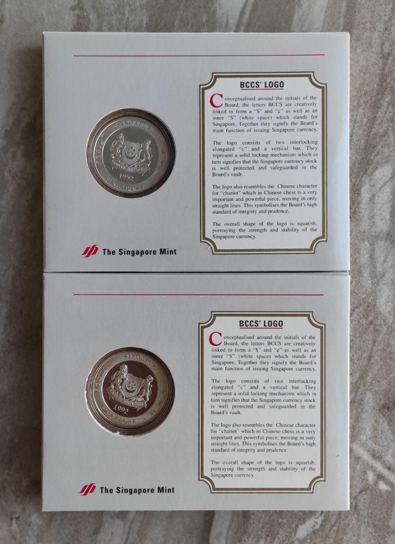 2 x Singapore BCCS 25th Anniversary Philatelic Numismatic Cover 1992 ...