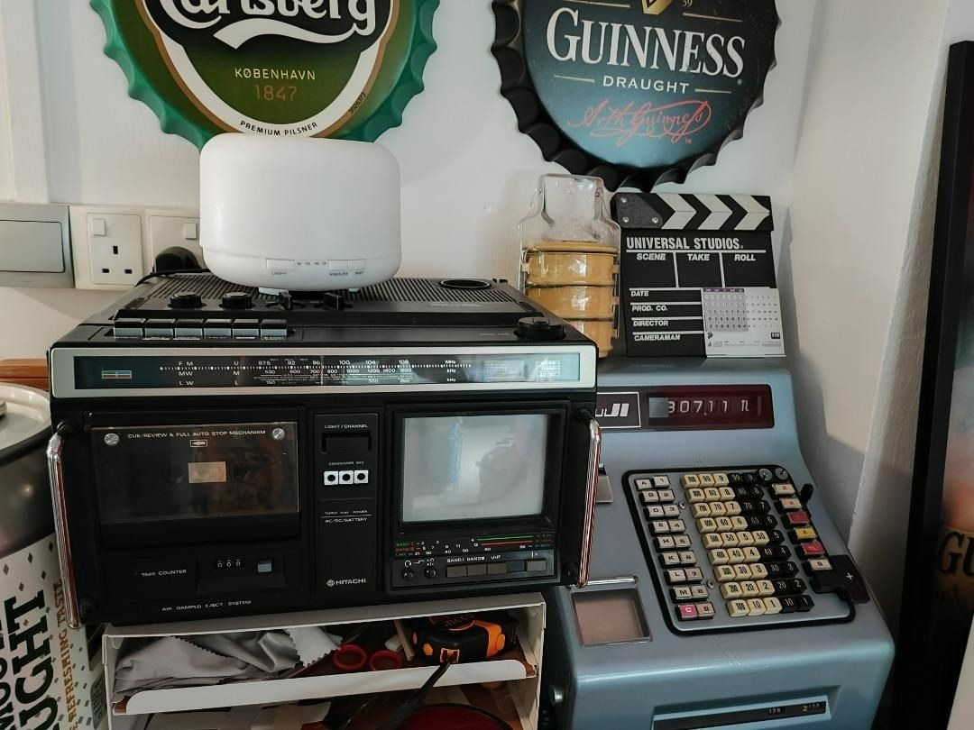 RARE 80s Vintage Retro Collectible Hitachi TV Colour TV Receiver Hifi ...