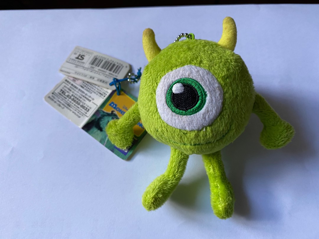 怪獸公司 大眼仔米高 毛公仔 鎖匙扣 Monsters, INC. Pixar Disney, 興趣及遊戲, 玩具 & 遊戲類 - Carousell