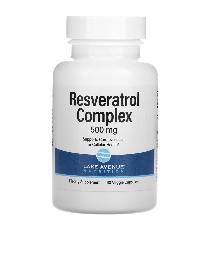 白藜蘆醇複合物 Lake Avenue Nutrition Resveratrol Complex 500mg 60粒 Expiry 6/ ...