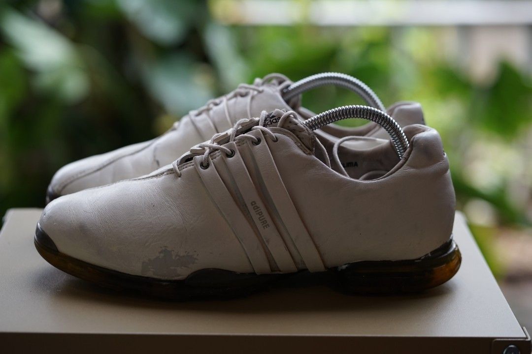 ADIDAS ADIPURE GOLF LEATHER SIZE 41 1/2, Fesyen Pria, Sepatu , Sneakers ...