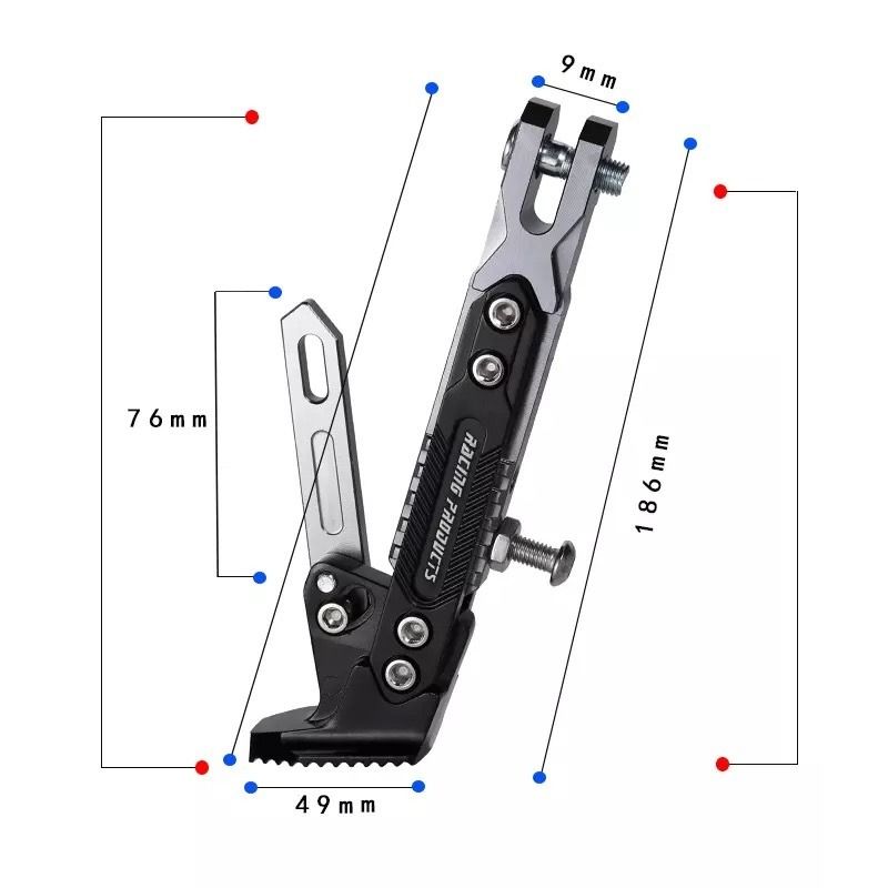 Adjustable Side Stand for E-Bike, Bicycle MOTOR SCOOTER MOTORCYCLE [PAB ...