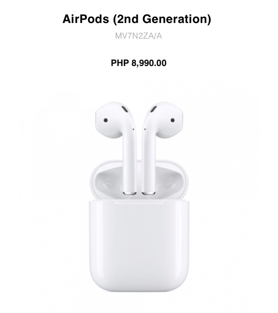 authentic apple airpods second generation, Audio, Earphones on Carousell