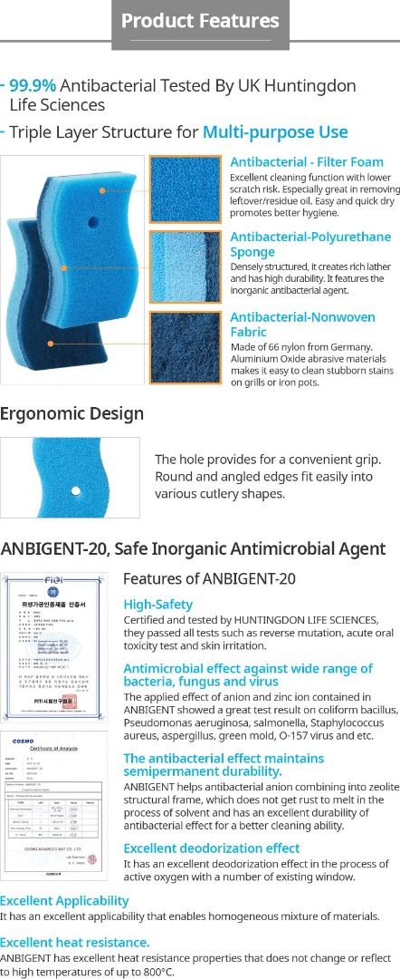 Atomy Scrubber 4 In 1 / Anti-Bacterial / Lasting & High Ab ( Bundle ...