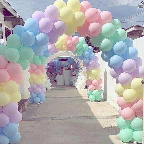 Balloon Arch Setup Balloon Gate for Entrance Grand Opening Birthday ...