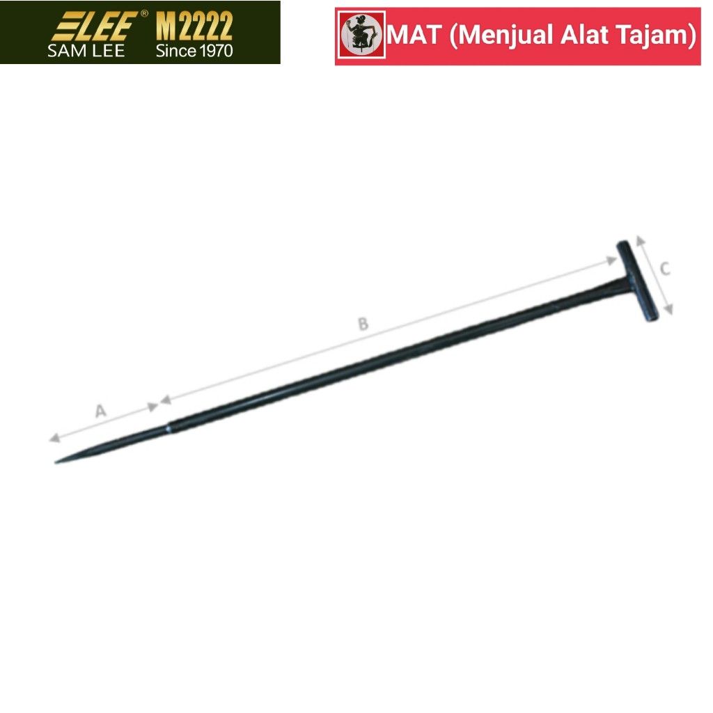 Besi Chang Sawit T Cat Hitam / T Black Coating Harvesting Lifter Palm ...