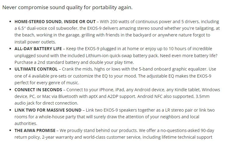 Bluetooth Speaker with 200 Watts RMS Implosive Sound | 9 Hours Playtime ...