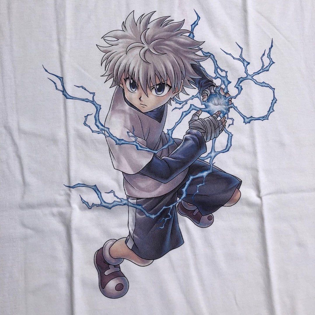 Boot Design Anime Tee Killua Lightning Hunter X Hunter, Men's Fashion ...