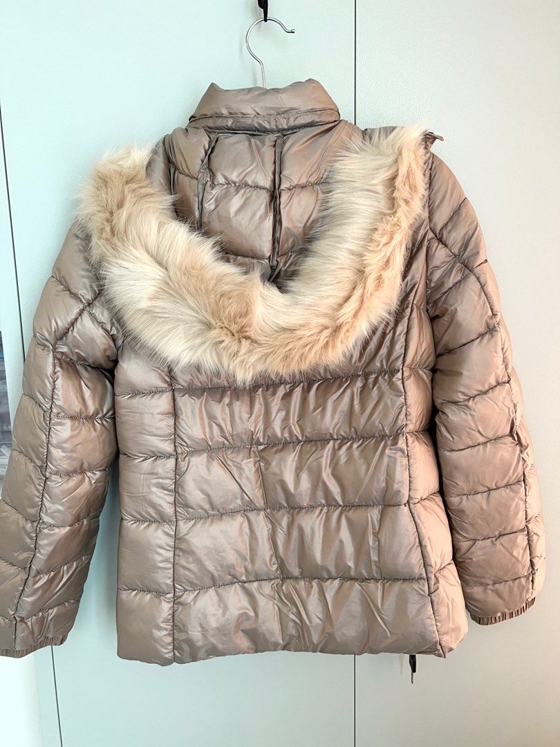 MANGO Winter puffy Jacket in Neutral Beige, Women's Fashion, Coats ...