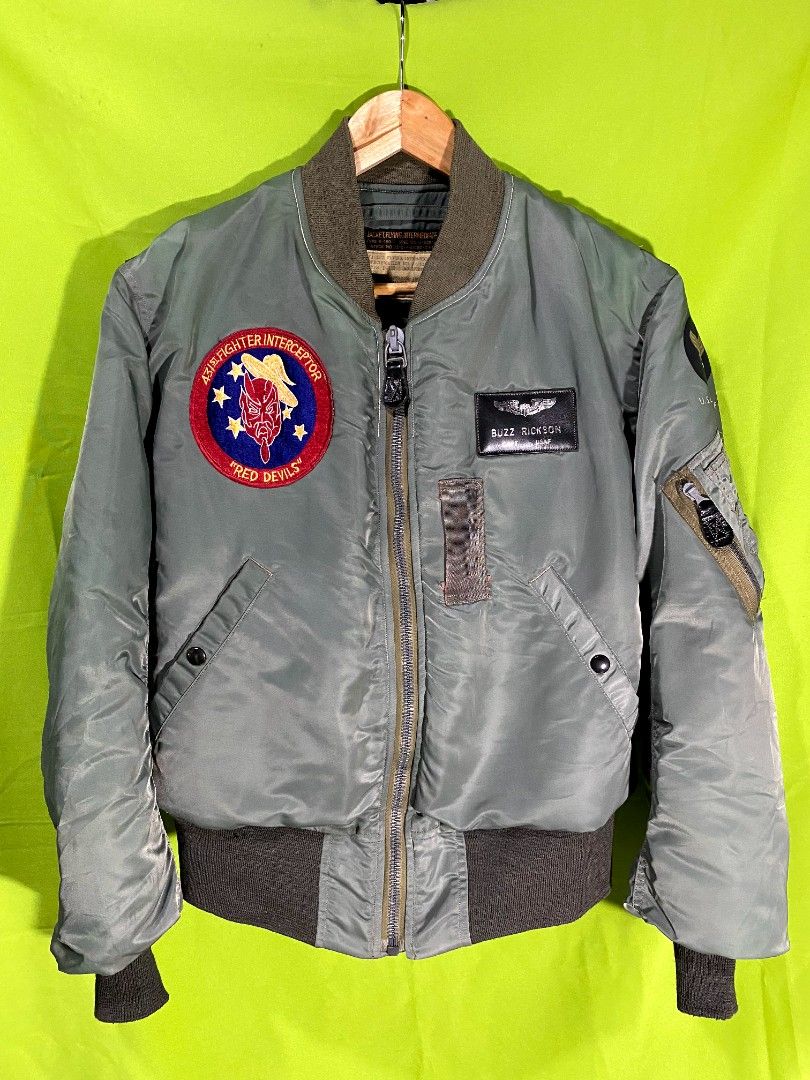Buzz Rickson Type B-15D Modified Flight Bomber Jacket, Men's Fashion ...