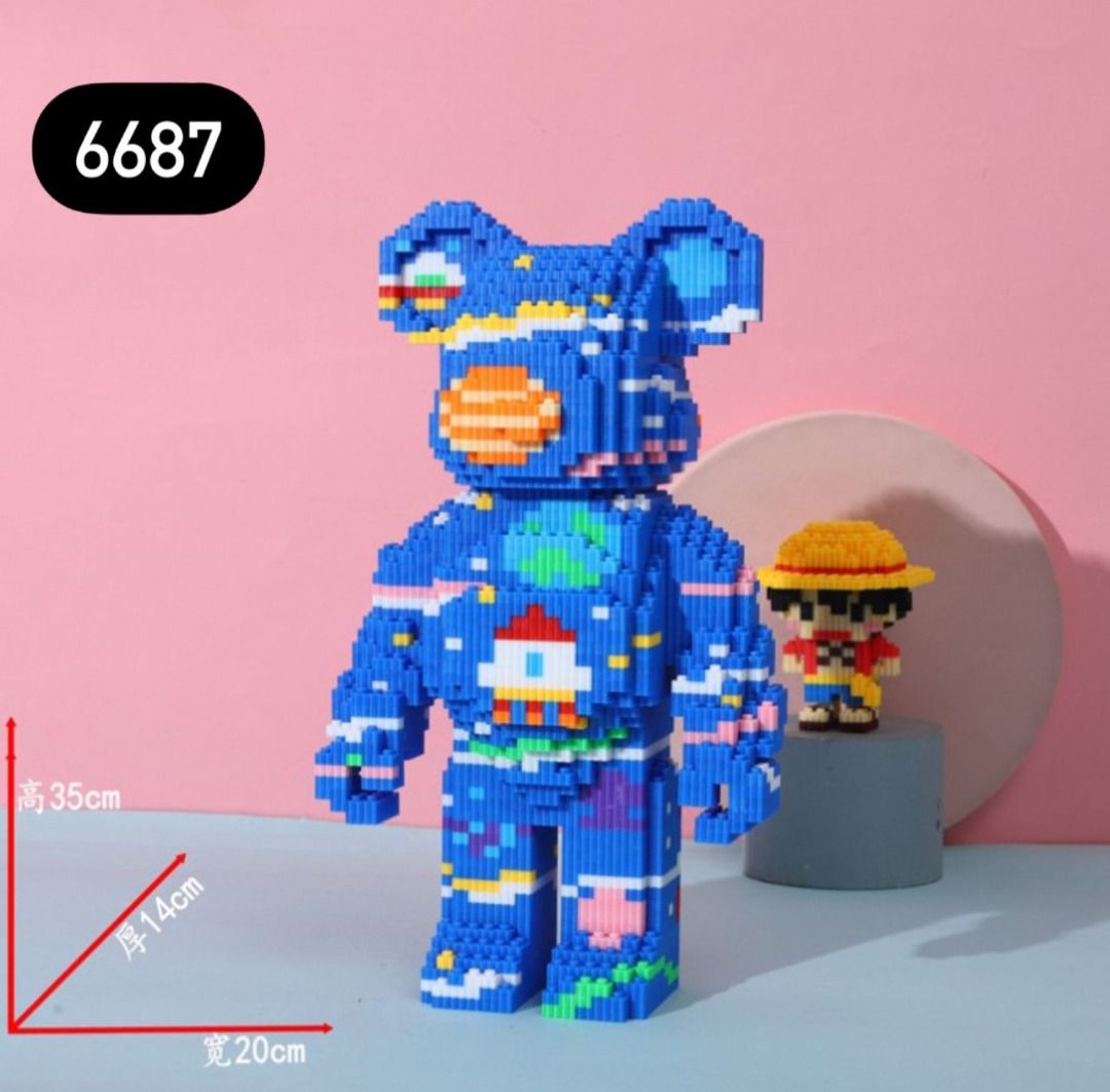 Cartoon Ultraman CNY Mario Building Block Bricks (H0148), Hobbies ...