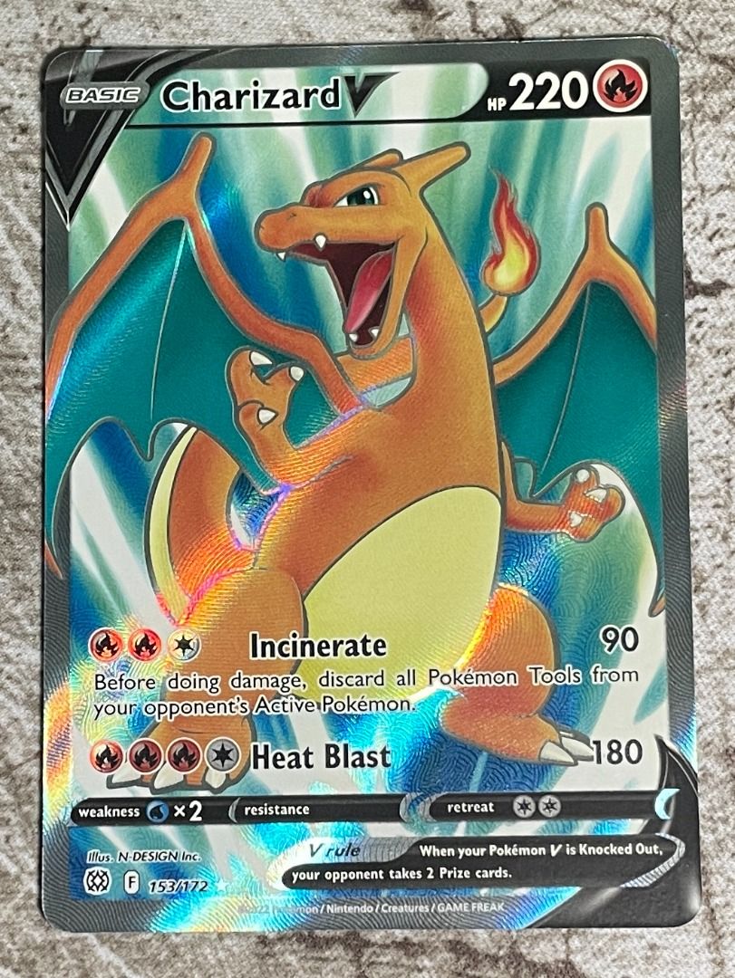 Charizard V - 153/172 - Full Art Ultra Rare, Hobbies & Toys, Toys ...