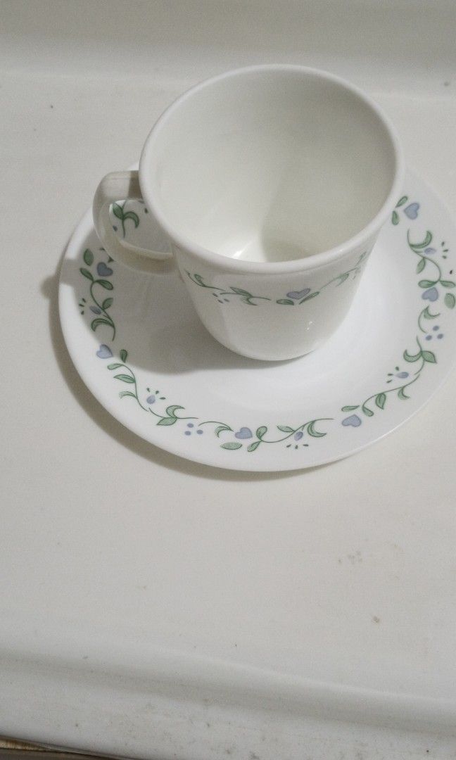 Correlle by Corning Tea cup and saucer, Furniture & Home Living ...