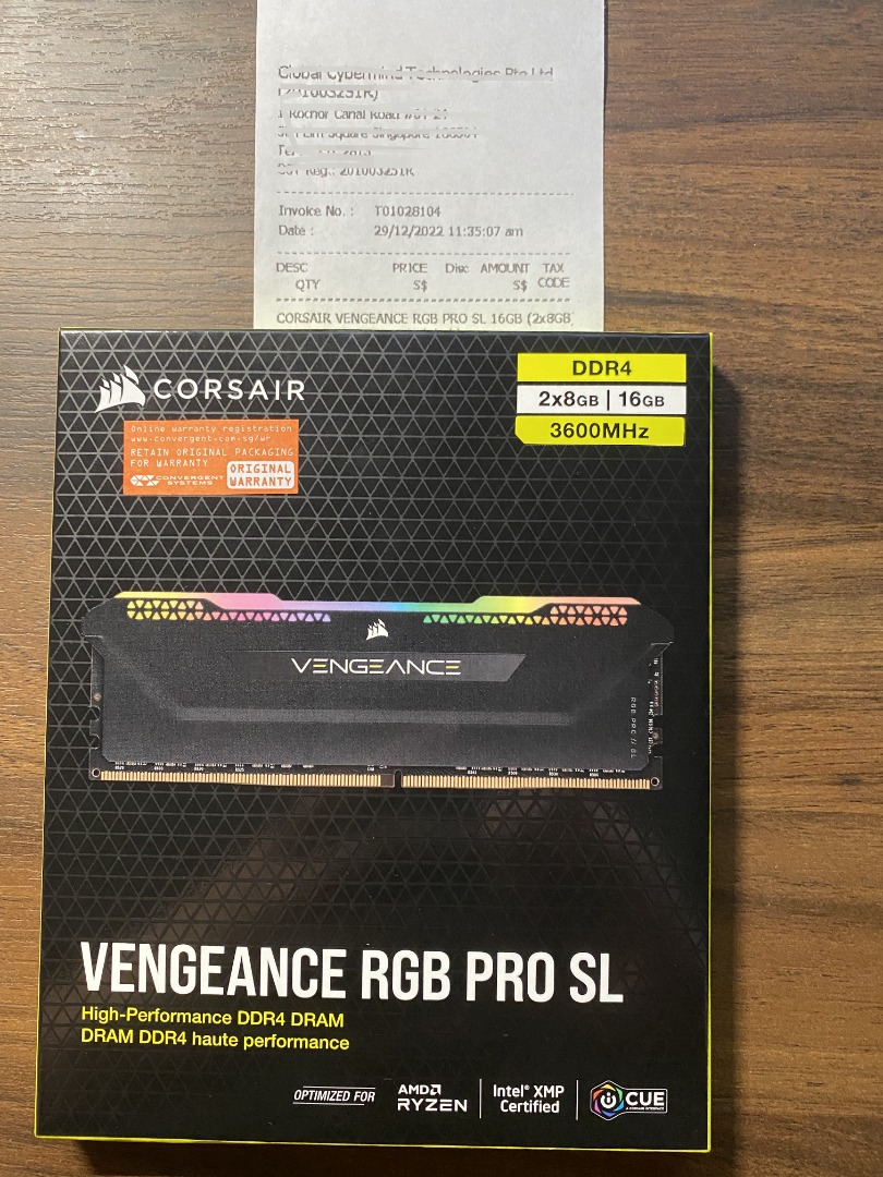 Corsair Vengeance RGB PRO SL 16GB(2x8GB) DDR4 3600MHz, Computers & Tech ...
