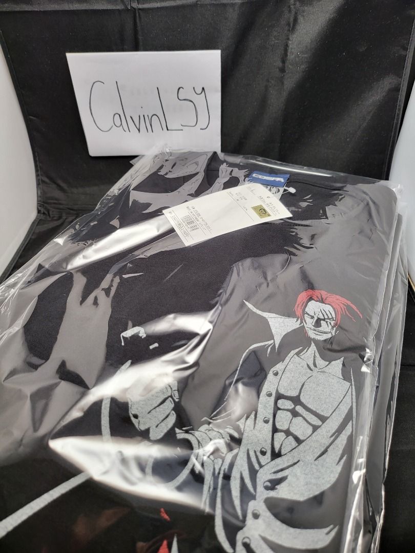 COSPA ONE PIECE FILM RED SHANKS T-SHIRT BLACK JAPAN SIZE L & XL, Men's Fashion, Tops & Sets ...