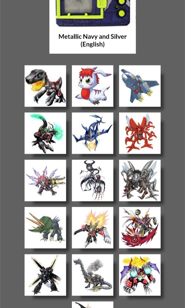 Digimon X METALLIC NAVY & SILVER v.XC, Hobbies & Toys, Toys & Games on Carousell