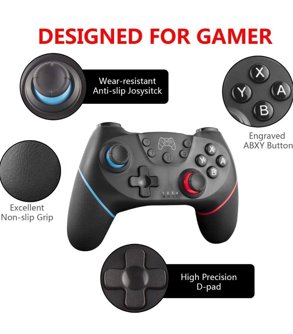 DISWOE Switch Controller, Wireless Pro Controller for Switch/Switch ...