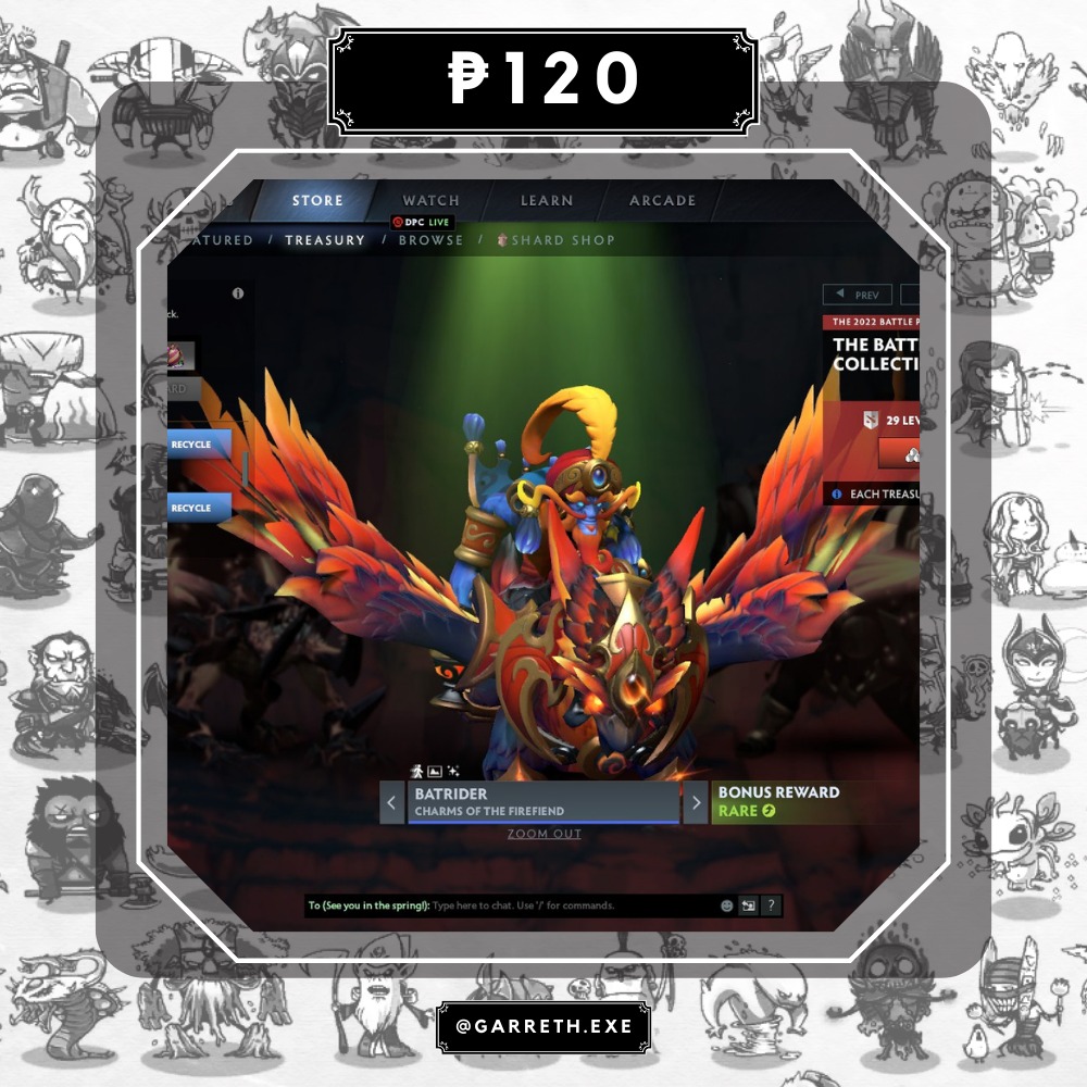 [DOTA] The Battle Pass Collection 2022 - Batrider (rare set), Video ...