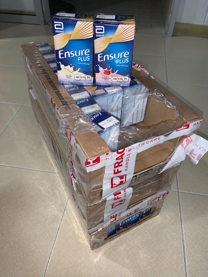 Ensure Plus Packet Milk (Strawberry), Health & Nutrition, Health ...