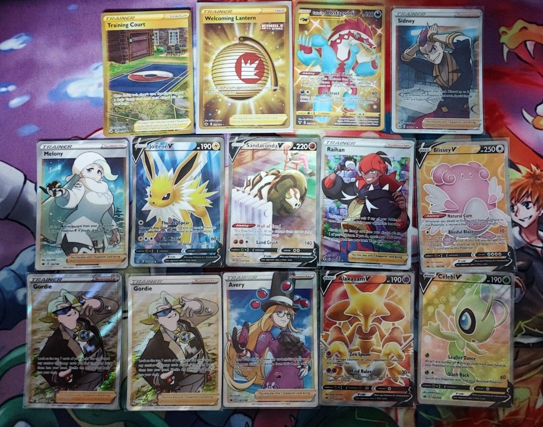 Evolving skies Chilling Reign Fusion Strike Vivid Voltage Pokemon cards sword and shield ptcg ...