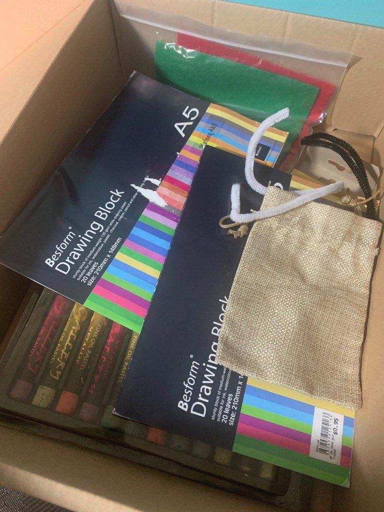 Free box of random art and craft stuff, Hobbies & Toys, Stationery ...
