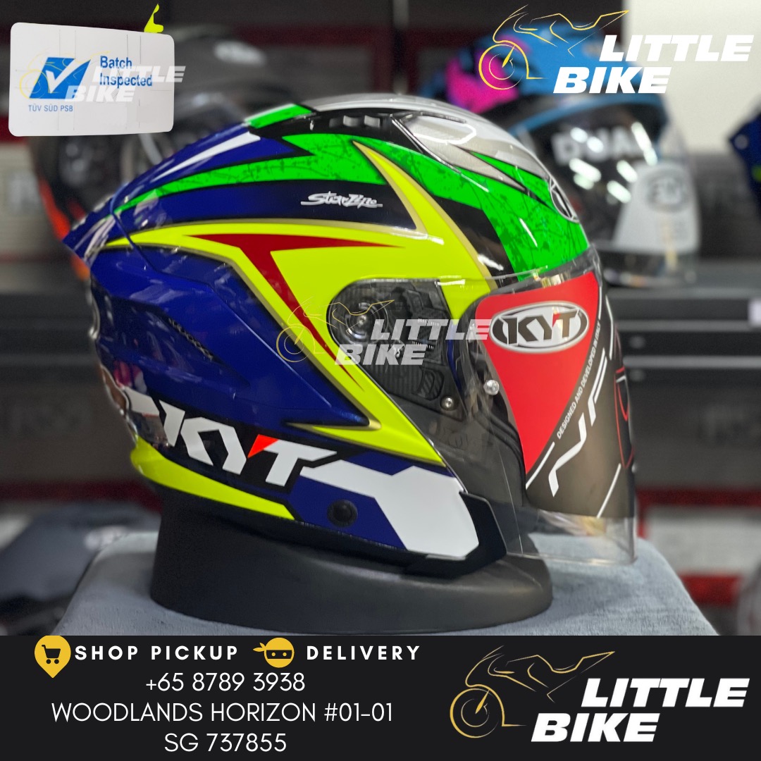 FREE DELIVERY! PSB APPROVED! KYT NFJ N-FJ Dalla Porta Double visor Sun ...