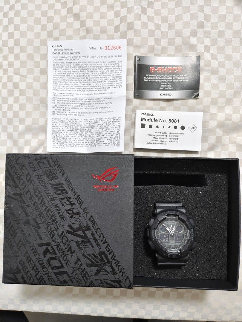 G Shock Watch Asus ROG Republic of Gamers 2019 Limited Edition, Men's ...