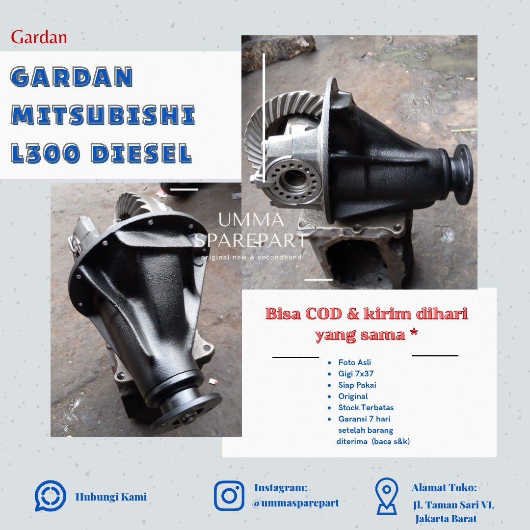 Gardan Mitsubishi L300 diesel gigi 7x37, Aksesoris Mobil di Carousell