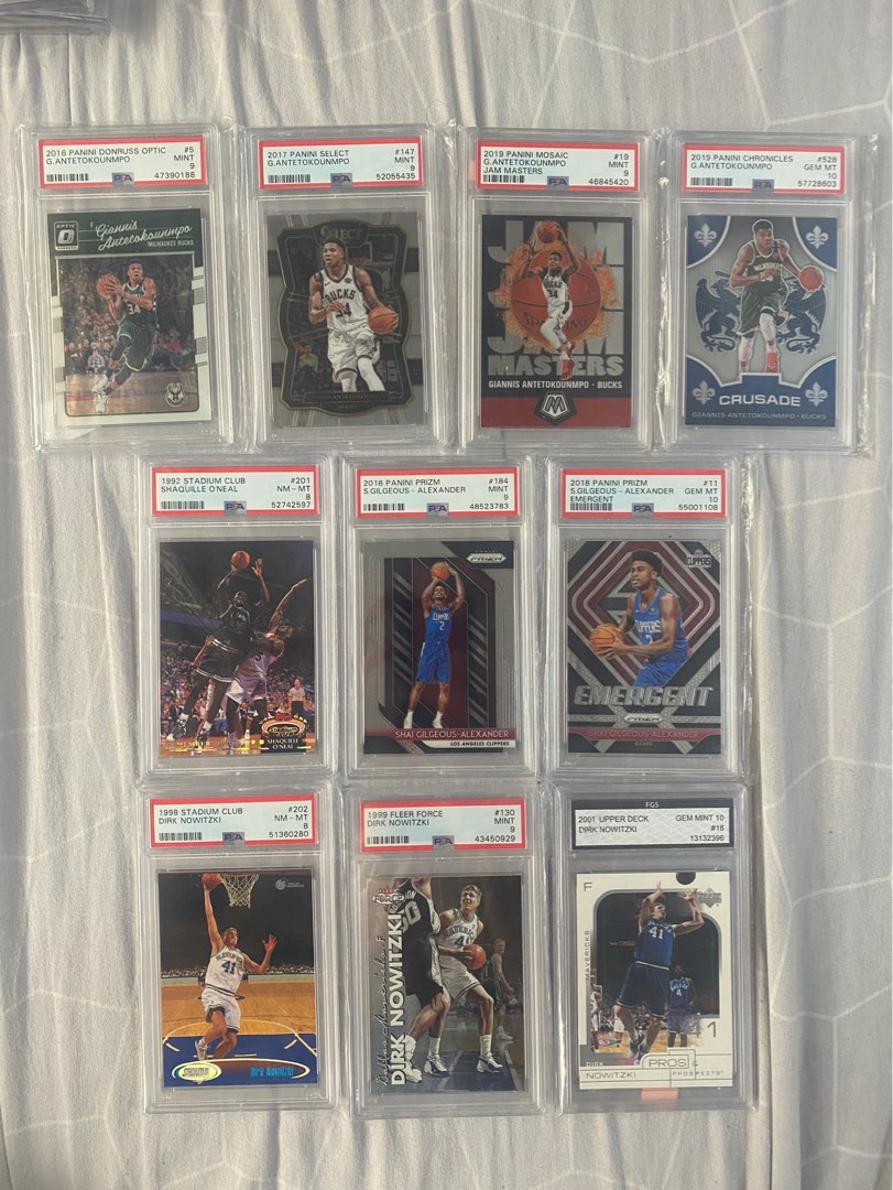Giannis,Shaq,Kobe,Lebron,Dirk,SGA Superstar Slabs Nba cards 1-2k ...