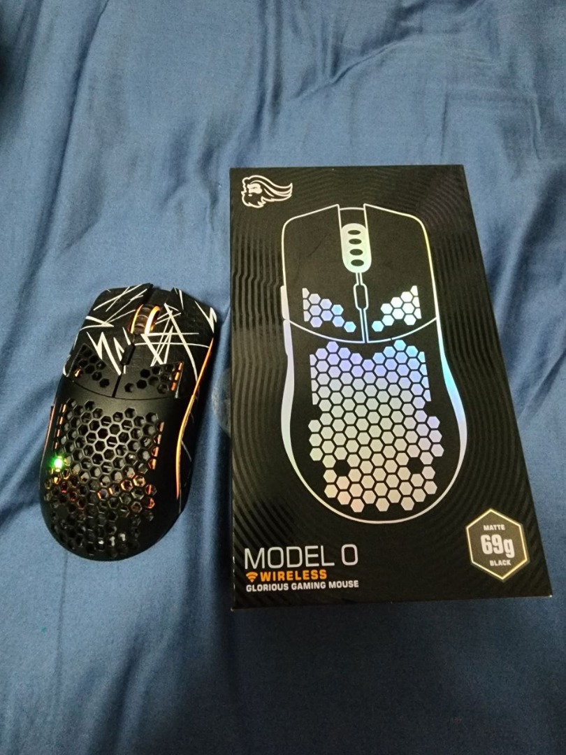Glorious Model O Wireless Gaming Mice with grip sticker Black ...