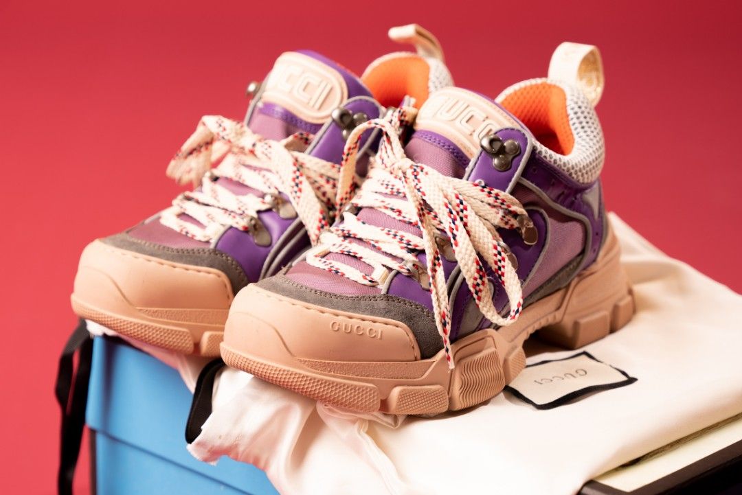 GUCCI Flashtrek Sneaker (Purple), Women's Fashion, Footwear, Sneakers ...