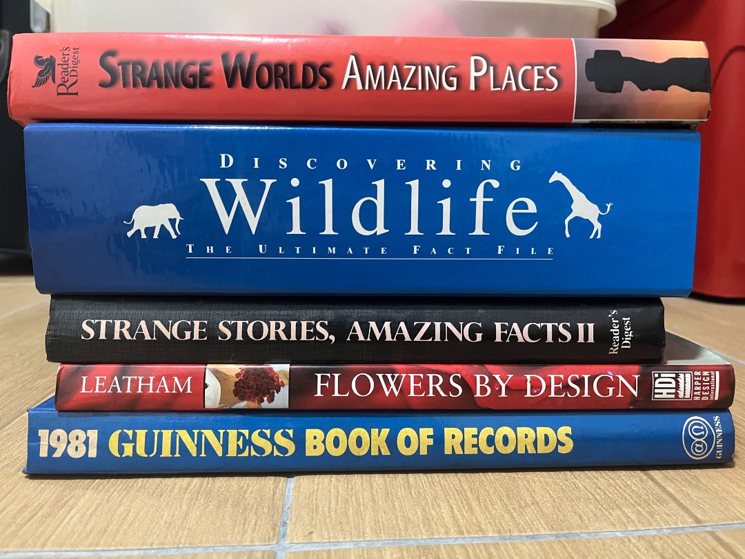 Hardcover Facts Books (Reader's Digest, Guinness Book of Records etc ...