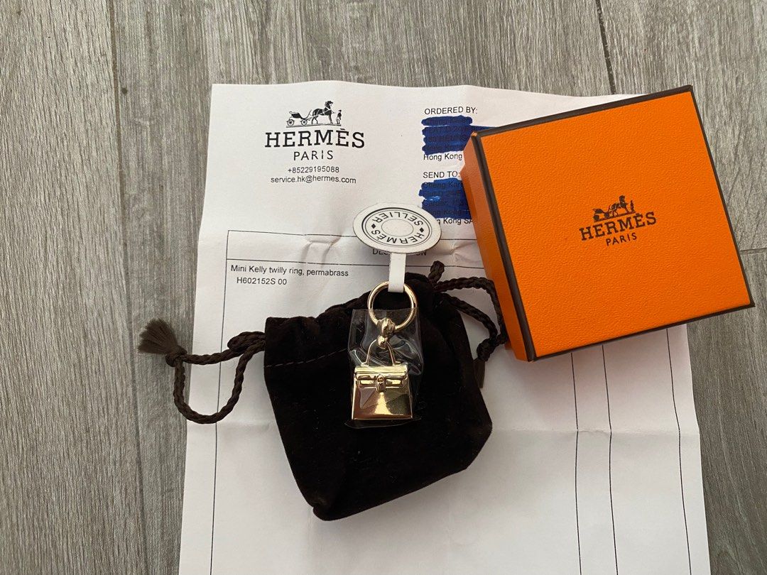 Hermes mini Kelly twilly ring, 名牌, 飾物及配件 - Carousell